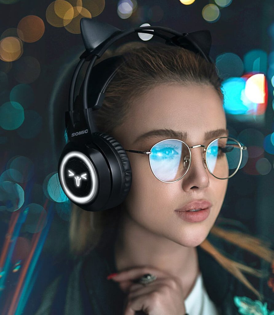 Headset SOMiC G951, USB 7.1, Fone Orelha de Gato Gamer – ROLKO tech