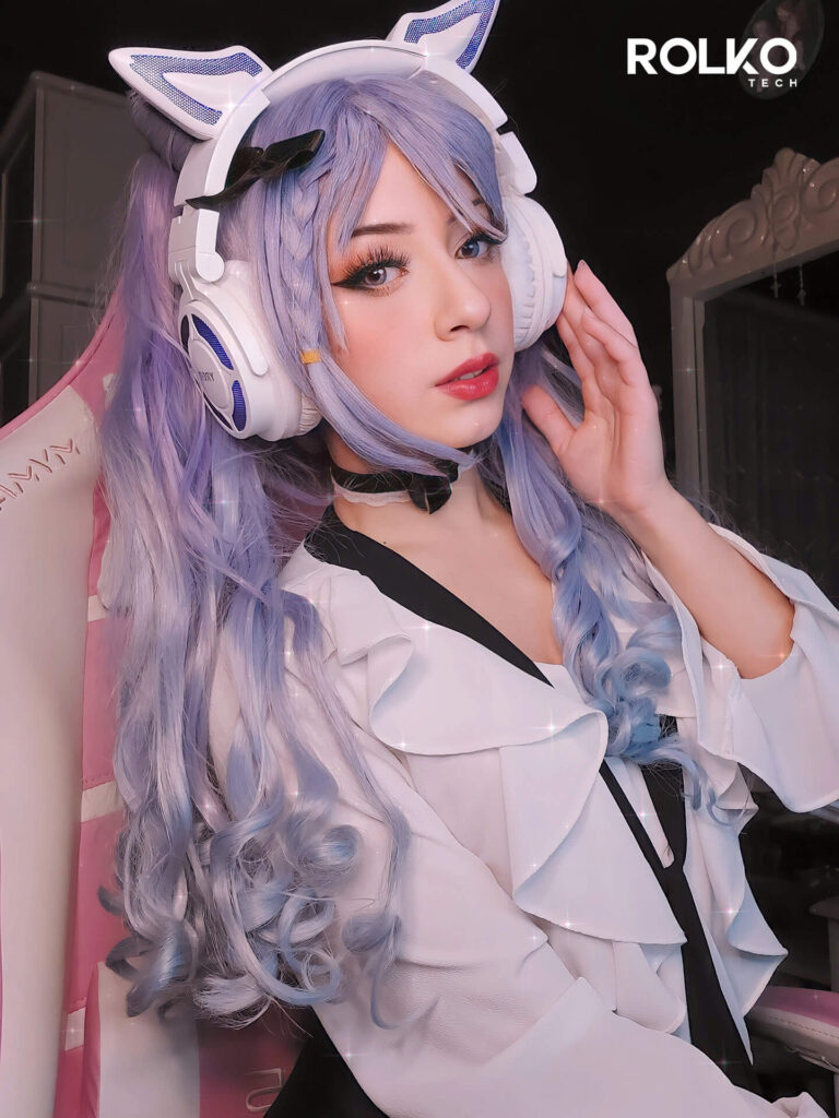 Headset Orelha de Raposa YK-069, YRKR, Bluetooth e RGB – ROLKO tech