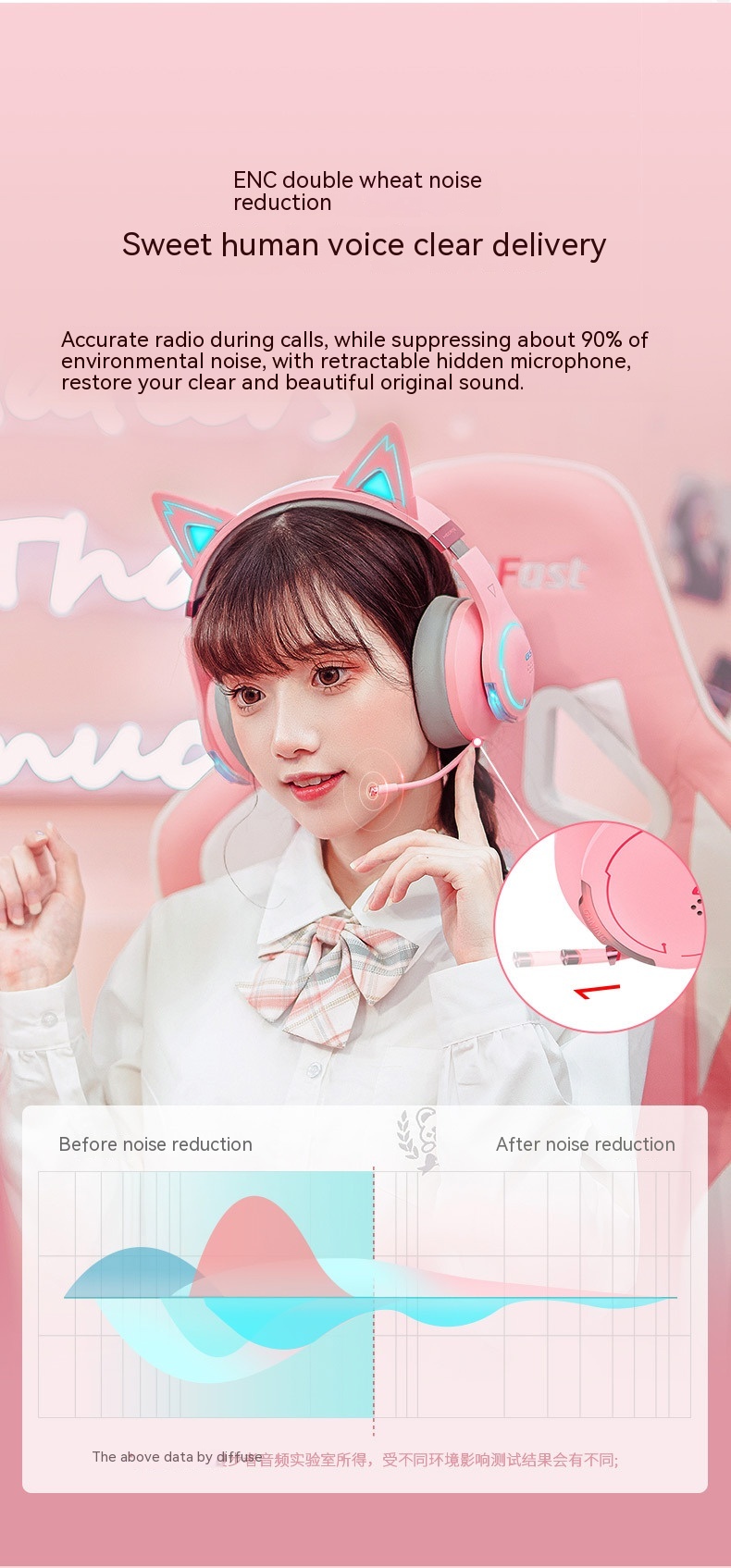 Headset HECATE G5BT Cat Bluetooth Cyber RGB Orelha de Gato – ROLKO tech