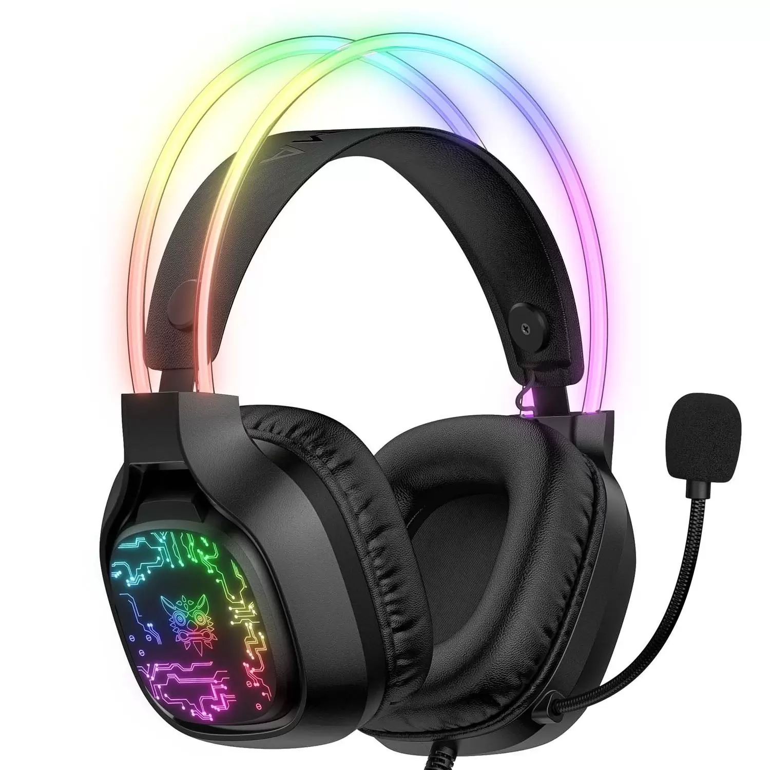 Headset ONIKUMA X22 Preto Gamer com Iluminação RGB Microfone e Cabo P3 ...